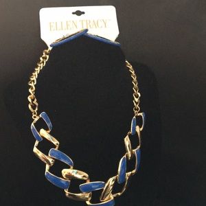 Ellen Tracy | Jewelry | New Ellen Tracy Blue Gold Necklace Set | Poshmark